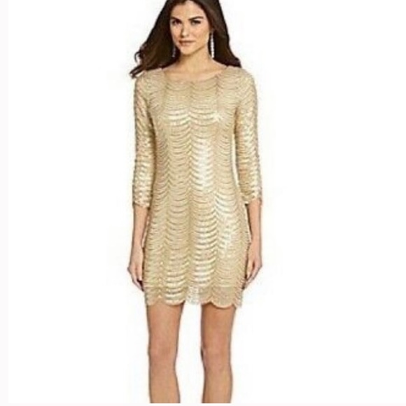 Gianni Bini | Dresses | Gianni Bini Gold Sequin Dress | Poshmark
